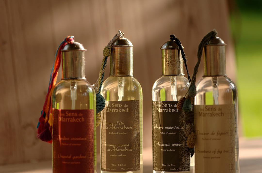 10 room fragrance scents inspired by nature and made in Marrakech